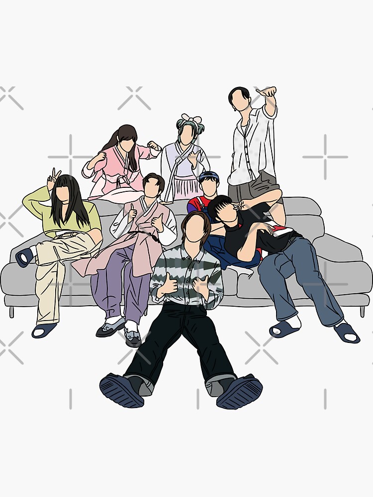 "SKZ family fan art - Stray Kids " Sticker for Sale by My Haven | Redbubble
