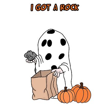 "i got a rock, trick or treat: peanuts " Sticker for Sale by NCCArt ...