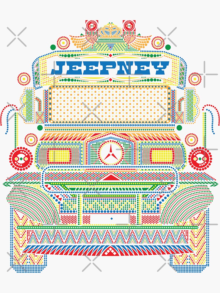 "Colorful Philippines Jeepney Manila Transportation " Sticker for Sale ...