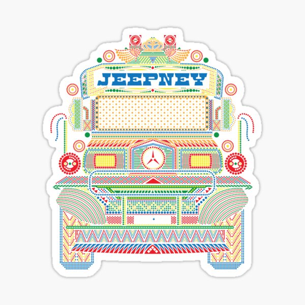 "Colorful Philippines Jeepney Manila Transportation " Sticker for Sale ...