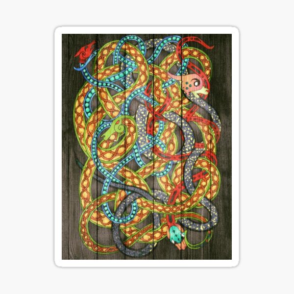 "Snakes on a Plank!" Sticker by LoneStarViking | Redbubble
