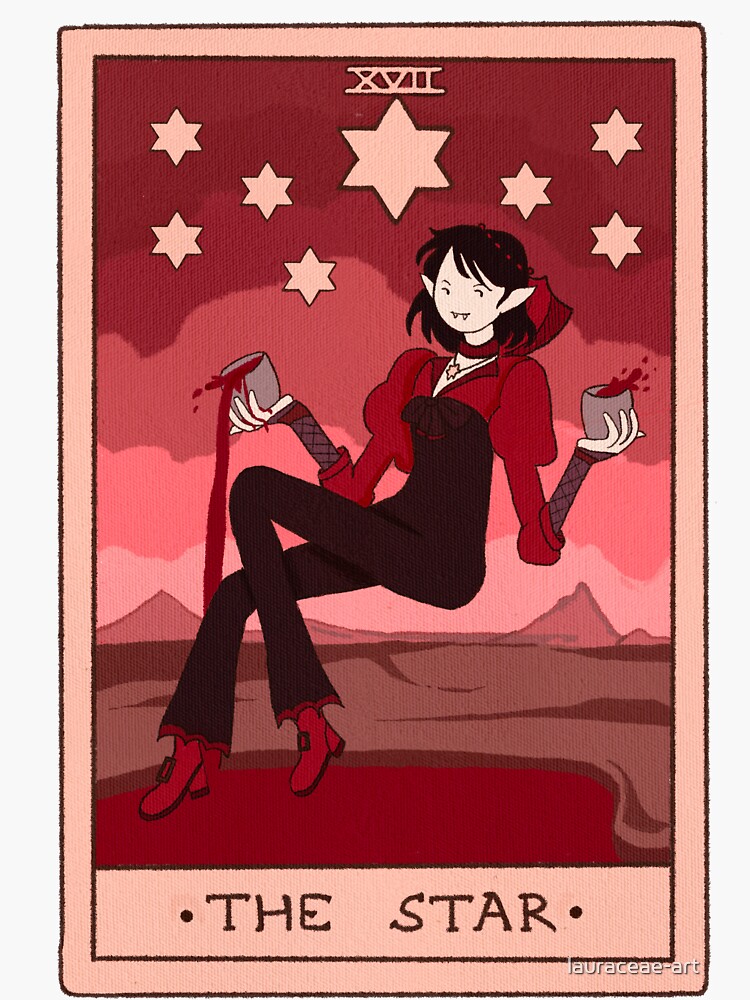 "Marceline "The Star" Adventure Time Tarot Card" Sticker for Sale by ...