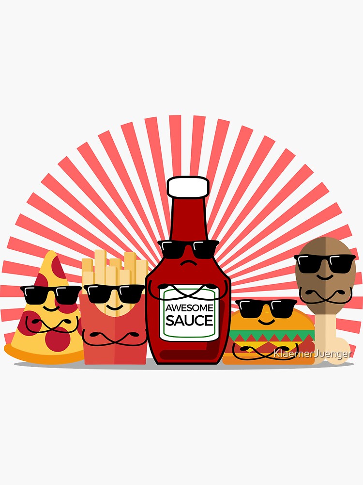 "awesome sauce" Sticker for Sale by KlaernerJuenger | Redbubble