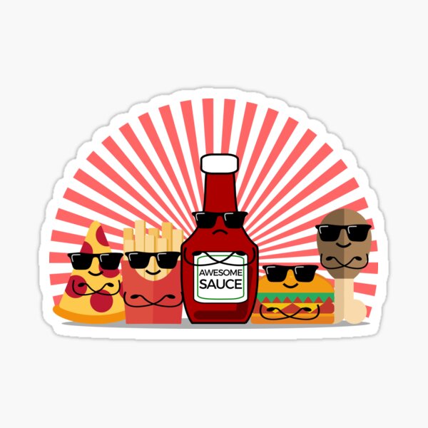 "awesome sauce" Sticker for Sale by KlaernerJuenger | Redbubble