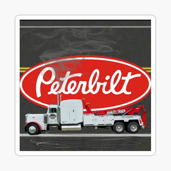 "Peterbilt Tow Truck " Sticker for Sale by ArtCarDesign | Redbubble