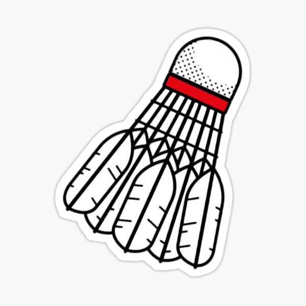 "badminton shuttlecock." Sticker for Sale by andehefa | Redbubble