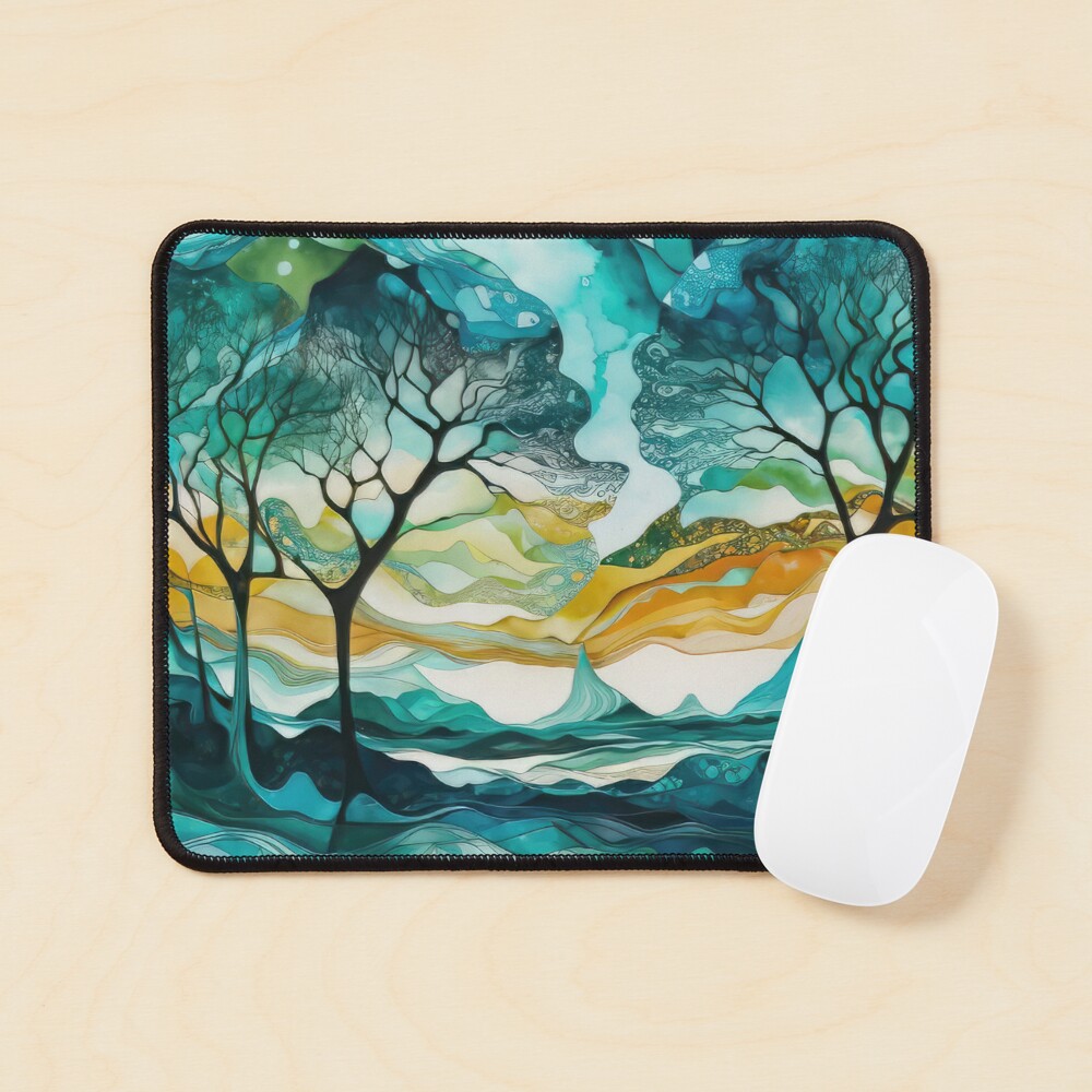 "Alcohol Ink Landscape Blues" Art Print for Sale by Kazzasthings ...