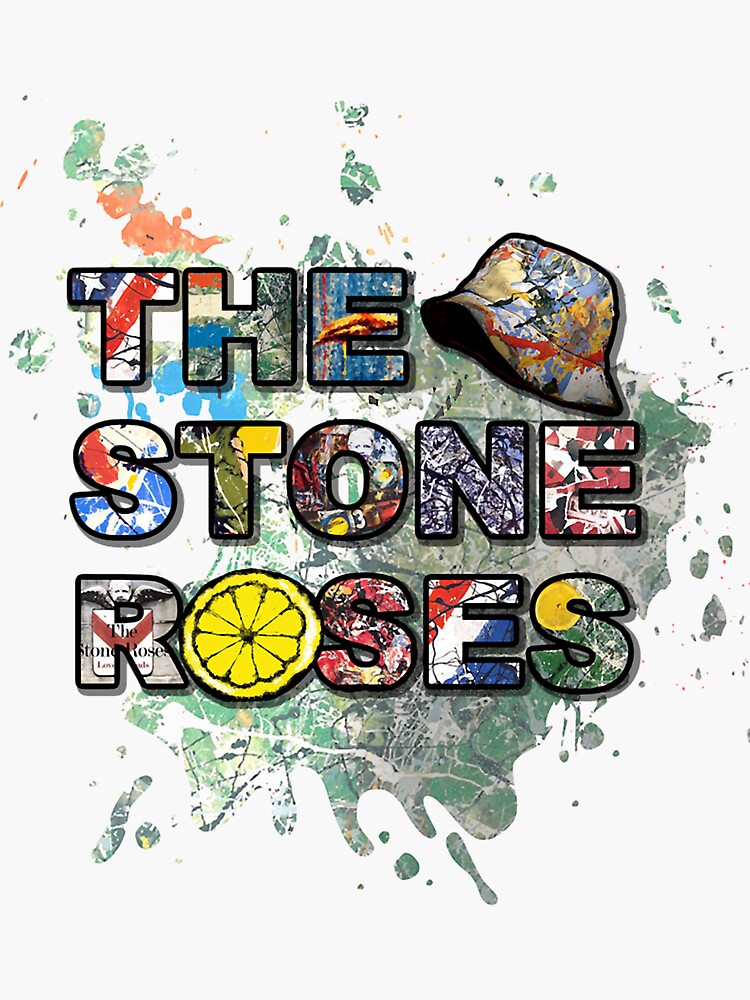 "The Stone Roses Lemon Paint Splatter Madchester Design" Sticker for ...