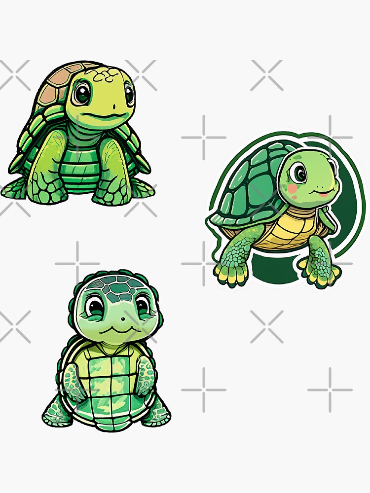 "cute turtle pack" Sticker for Sale by NSimplicity | Redbubble