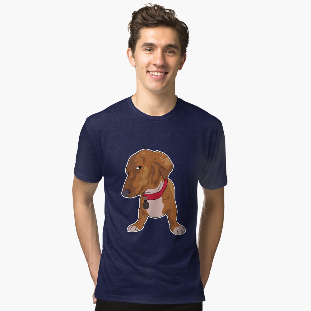 "Dog Side Eye Meme Dachshund" Sticker for Sale by DamnGoodDesign ...