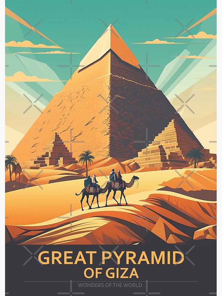 "PYRAMID OF GIZA Travel Poster" Poster for Sale by MarkedArtPrints ...