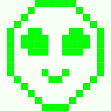 "Pixel Art: ALIEN bitmap emoji" Sticker for Sale by lalatrash | Redbubble