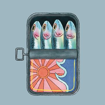 "tinned fish pals" Sticker for Sale by inkohitpsd | Redbubble