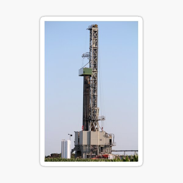 "oil drilling rig on field" Sticker by goceris | Redbubble
