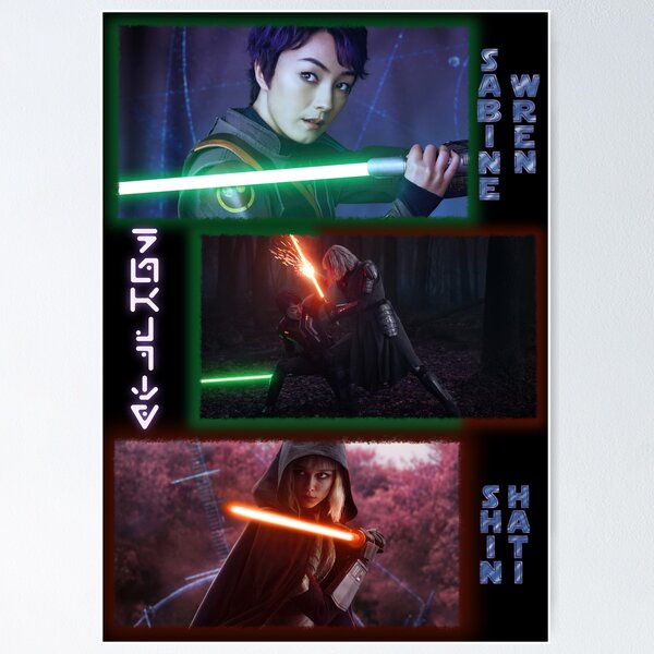 "Sabine Wren and Shin Hati Duality " Poster for Sale by MetalDinosaur ...