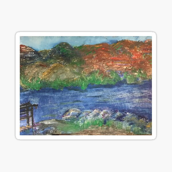 "Oxbow on Wood" Sticker for Sale by Kasiah Sword | Redbubble