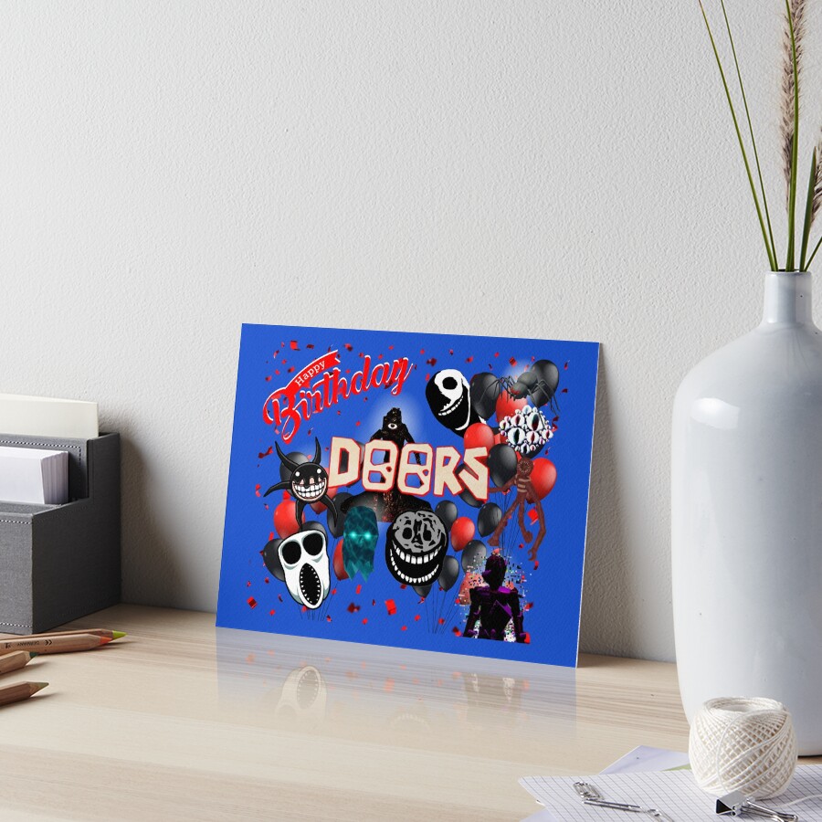 "Doors Entities Birthday" Sticker for Sale by TheBullishRhino | Redbubble