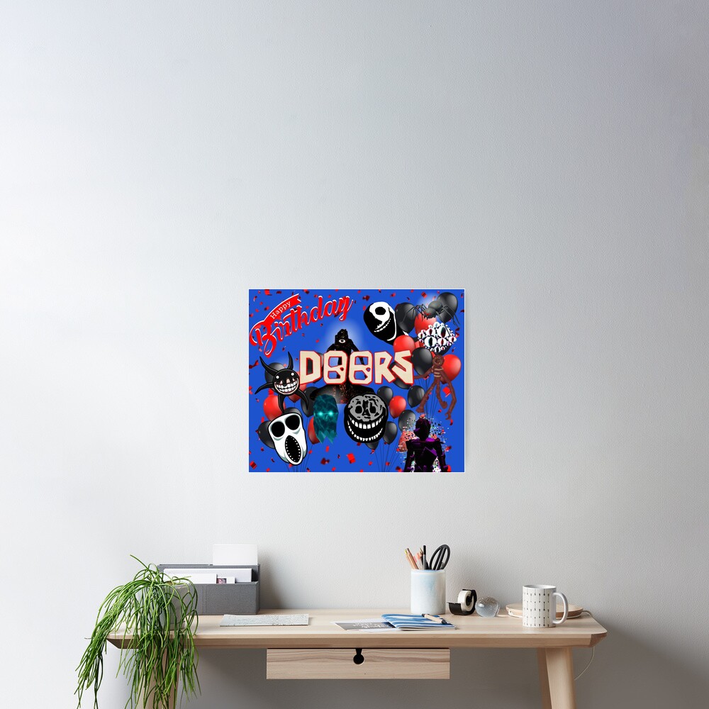 "Doors Entities Birthday" Sticker for Sale by TheBullishRhino | Redbubble