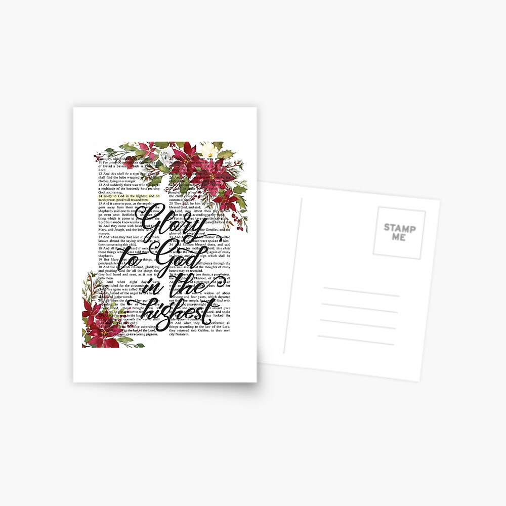 "Glory to God in the Highest, Christmas Bible Verse" Sticker for Sale ...