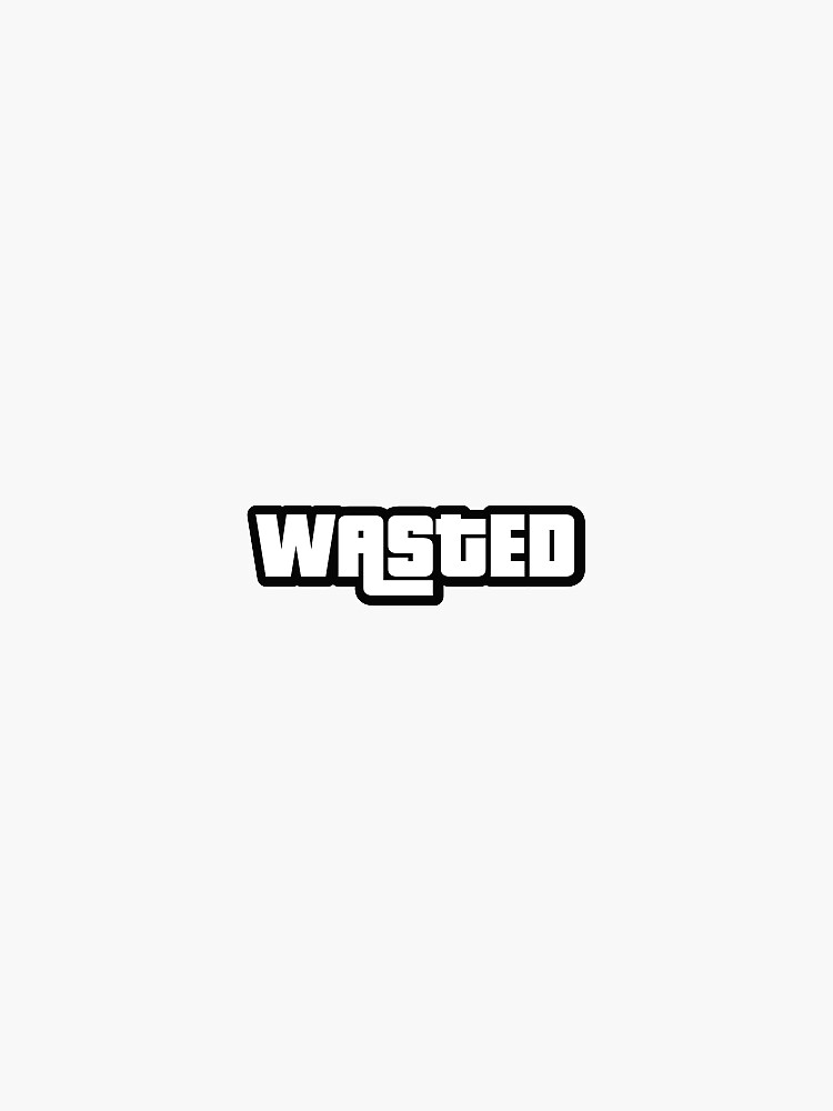 "GTA Wasted Pattern" Sticker for Sale by illektra | Redbubble