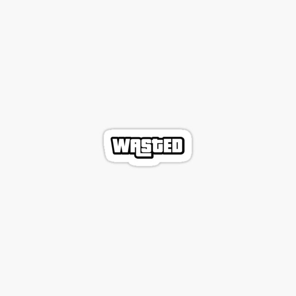"GTA Wasted Pattern" Sticker for Sale by illektra | Redbubble