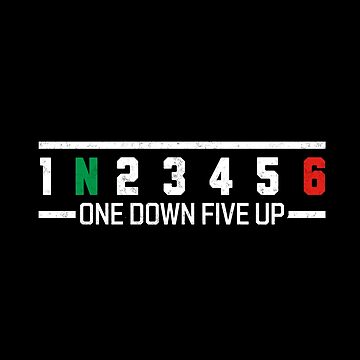 "One Down 1n23456 motorcycle gear biker" Sticker for Sale by Hic21 ...