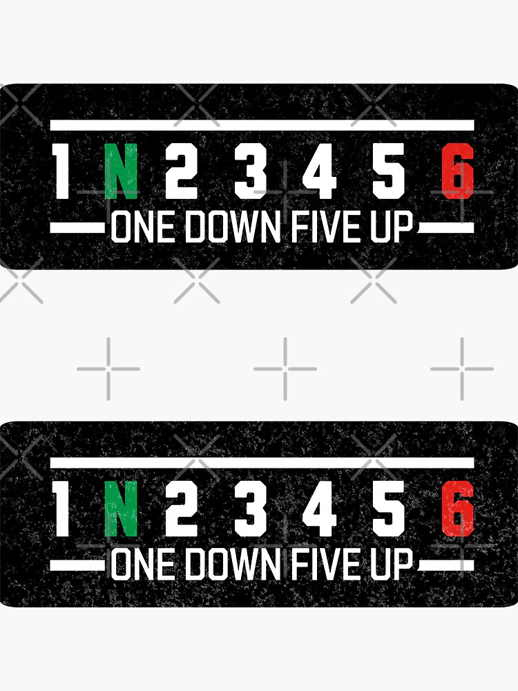 "One Down 1n23456 motorcycle gear biker" Sticker for Sale by Hic21 ...
