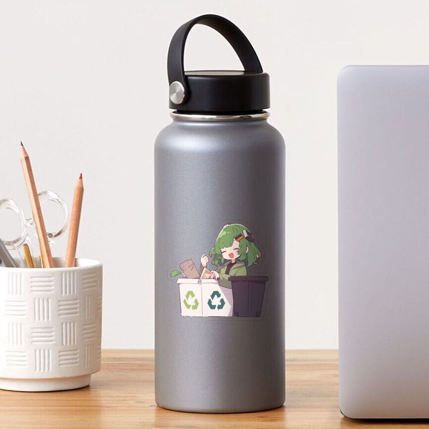 "Anime Girl, Recycling, Making a Difference" Sticker for Sale by ...