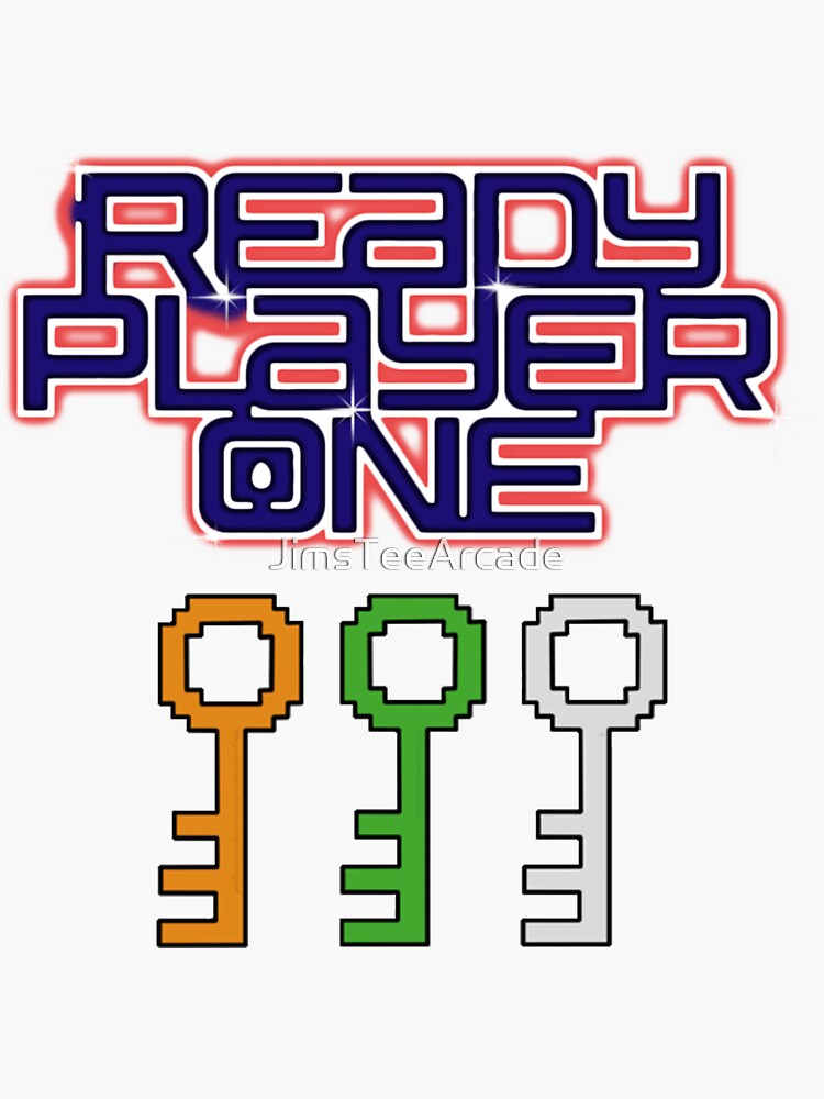 "Ready Player One Keys" Sticker for Sale by JimsTeeArcade | Redbubble