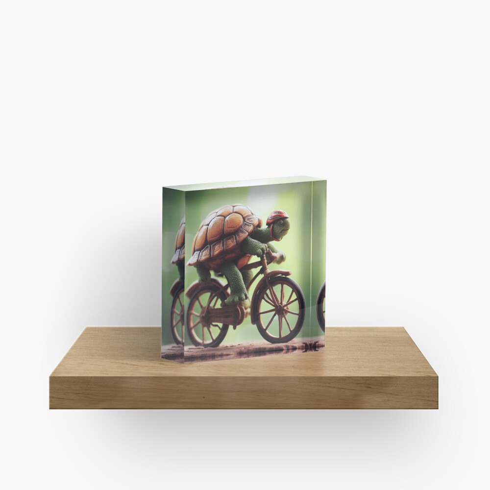 "Colorful Cycling turtle in helmet" Sticker for Sale by kispixart ...
