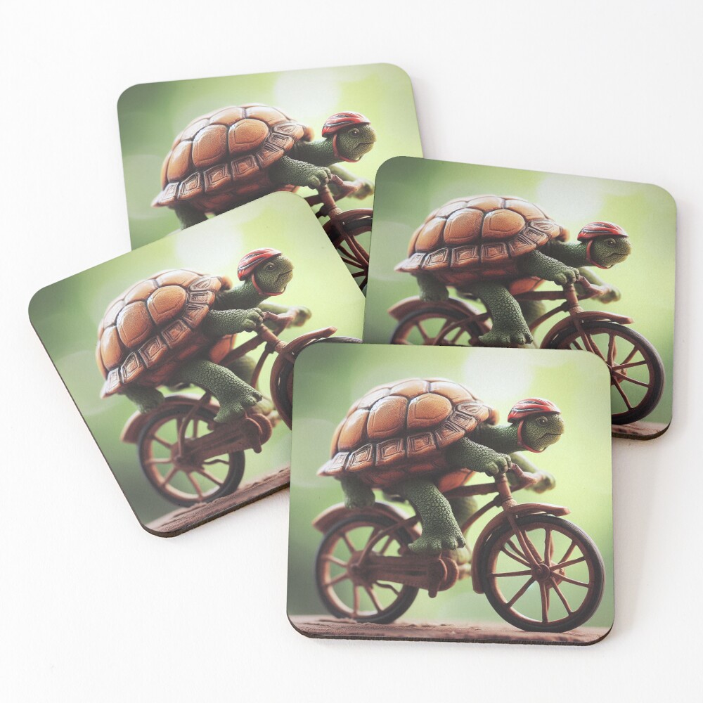 "Colorful Cycling turtle in helmet" Sticker for Sale by kispixart ...