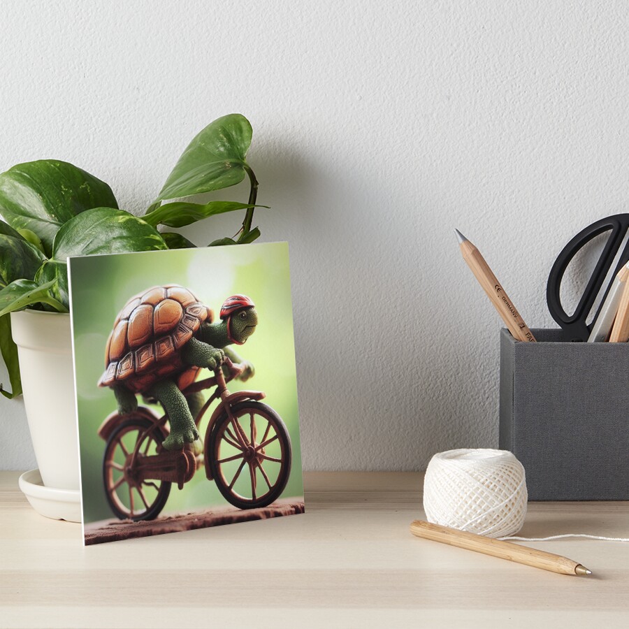 "Colorful Cycling turtle in helmet" Sticker for Sale by kispixart ...