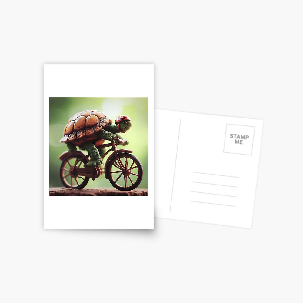 "Colorful Cycling turtle in helmet" Sticker for Sale by kispixart ...