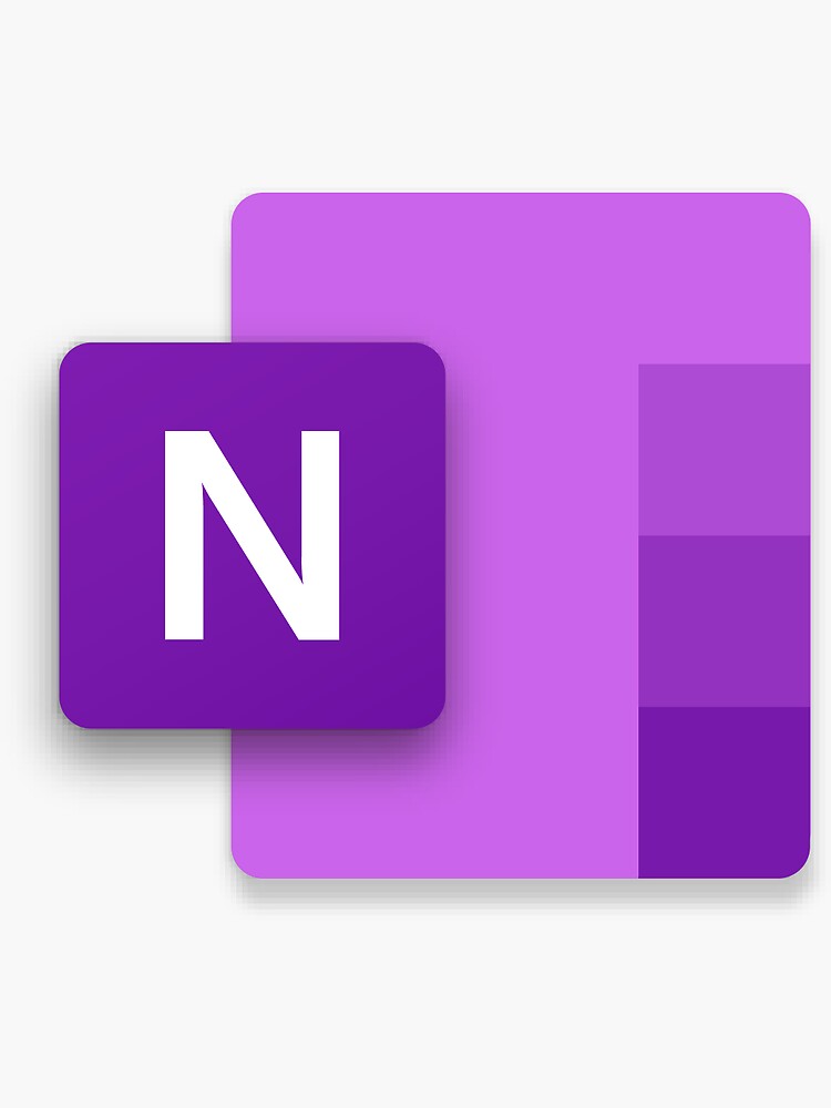 "OneNote" Sticker for Sale by msft-stickers | Redbubble
