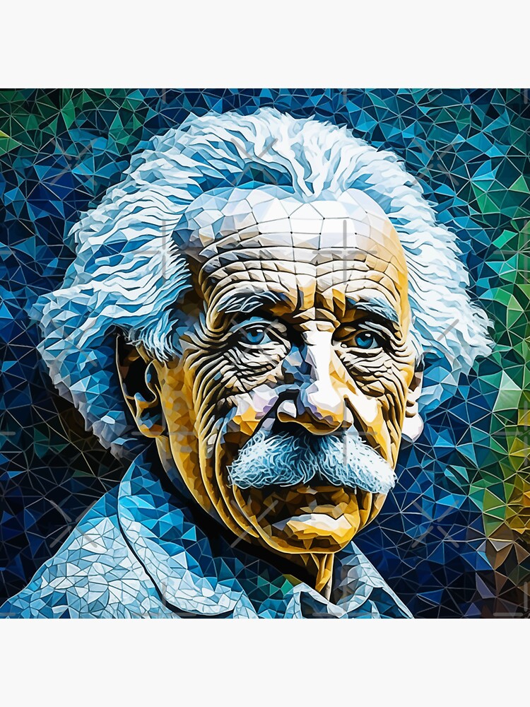 "Einstein Tile Face" Sticker for Sale by CyberYogi | Redbubble