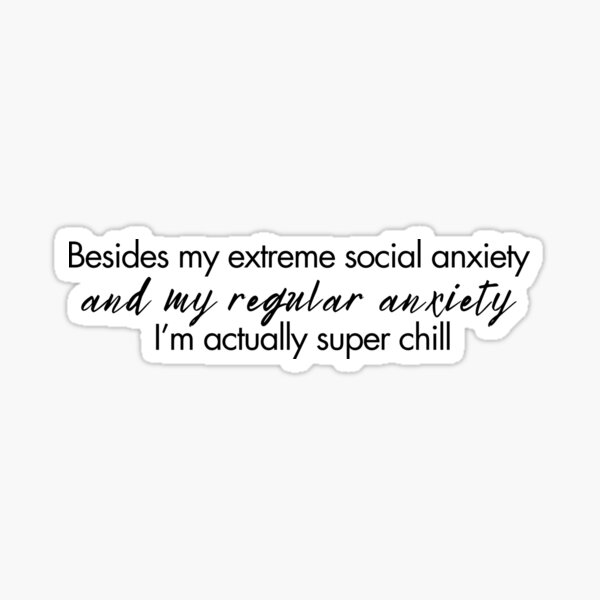 "Social Anxiety" Sticker for Sale by indigo-story | Redbubble