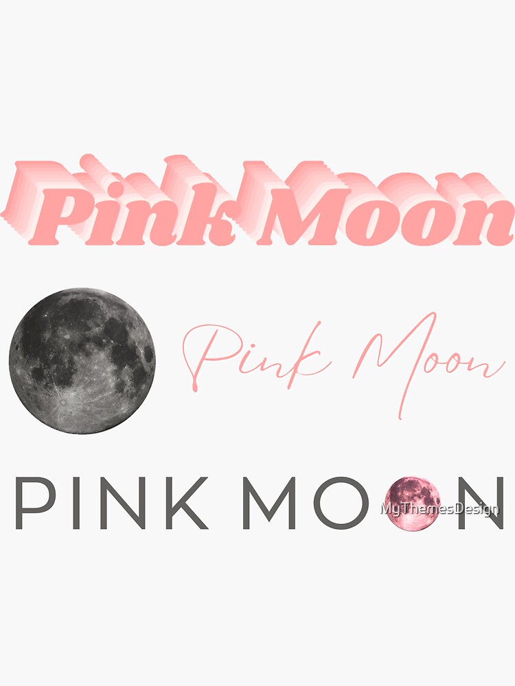 "PINK MOON Song Stickers set" Sticker for Sale by MyThemesDesign ...