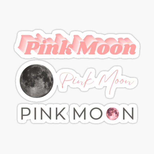 "PINK MOON Song Stickers set" Sticker for Sale by MyThemesDesign ...