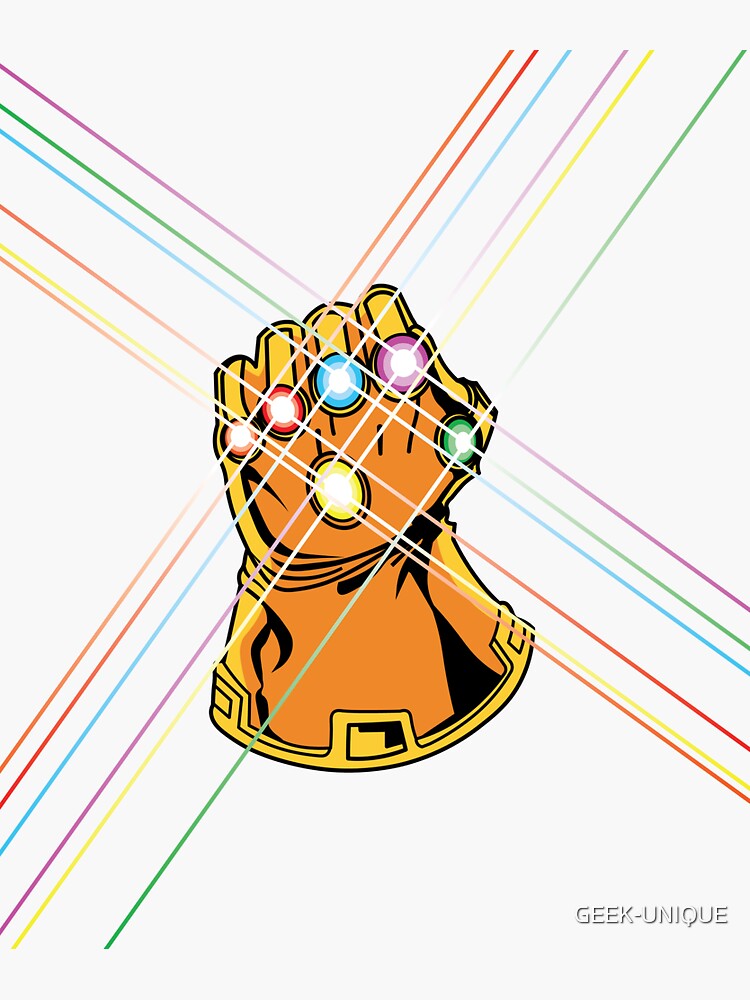 "Infinity Gauntlet" Sticker for Sale by GEEK-UNIQUE | Redbubble