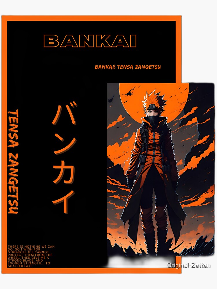 "Ichigo bankai (bleach) " Sticker for Sale by Original-Zetten | Redbubble