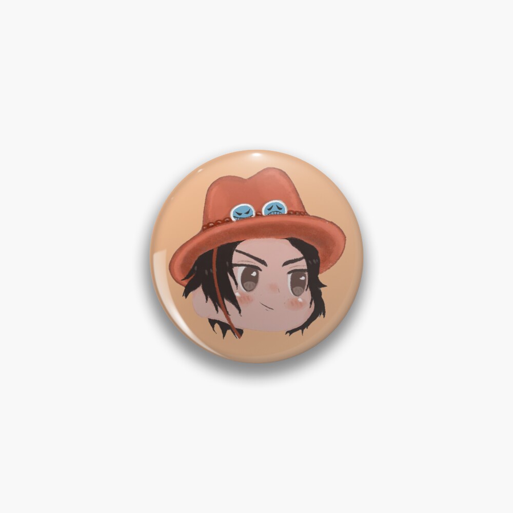 "One Piece Cute Chibi Portgas D. Ace Head (ASL Brothers)" Sticker for ...