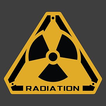 "Radiation Radioactive Logo with Triangle Shape Background" Sticker for ...