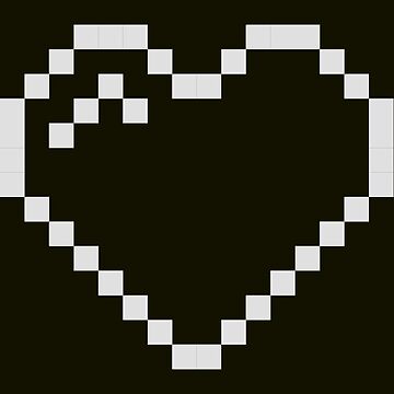 "Pixel Art: WHITE HEART bitmap emoji" Sticker for Sale by Federica ...