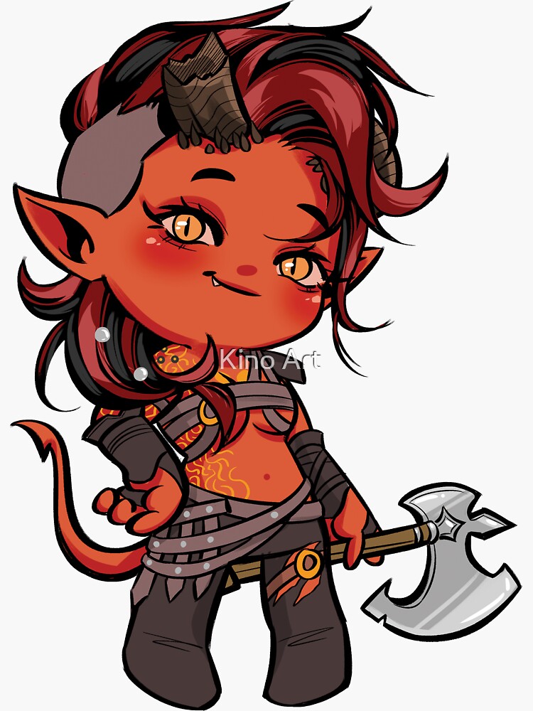 "Karlach Baldur's Gate 3" Sticker for Sale by Kino Art | Redbubble
