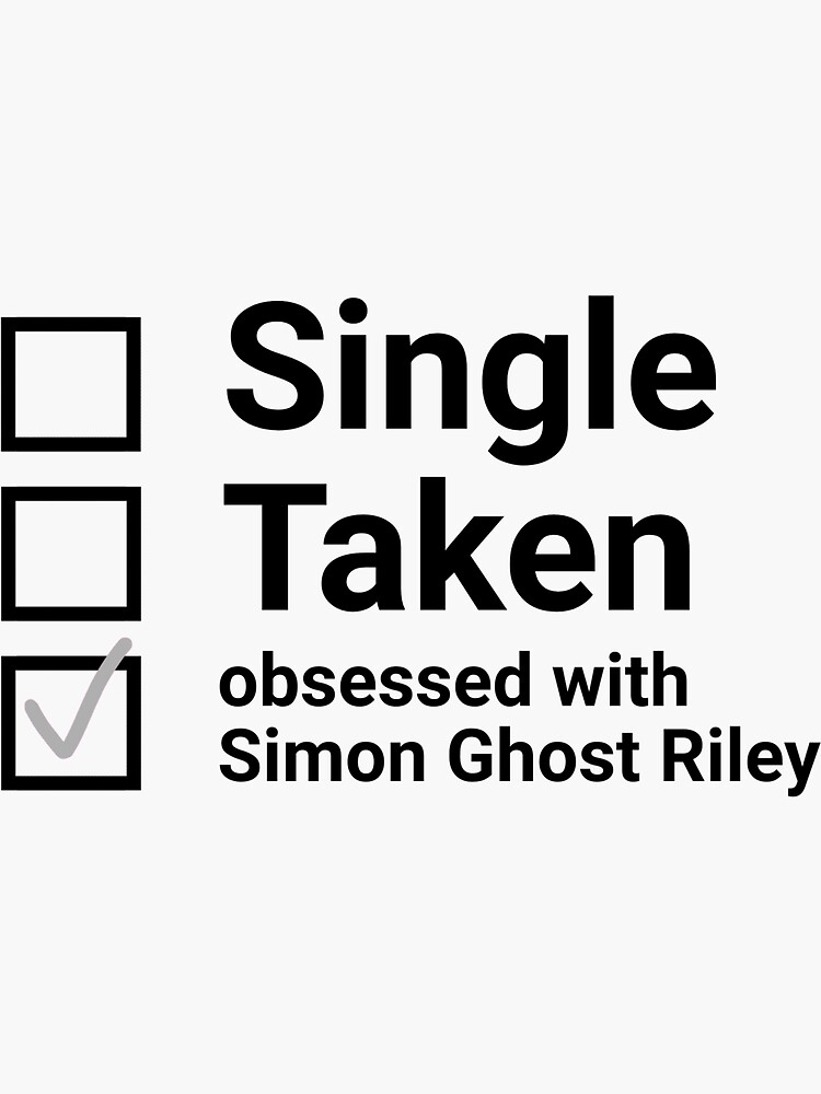 "Obsessed with Simon Ghost Riley" Sticker for Sale by peep-nation ...