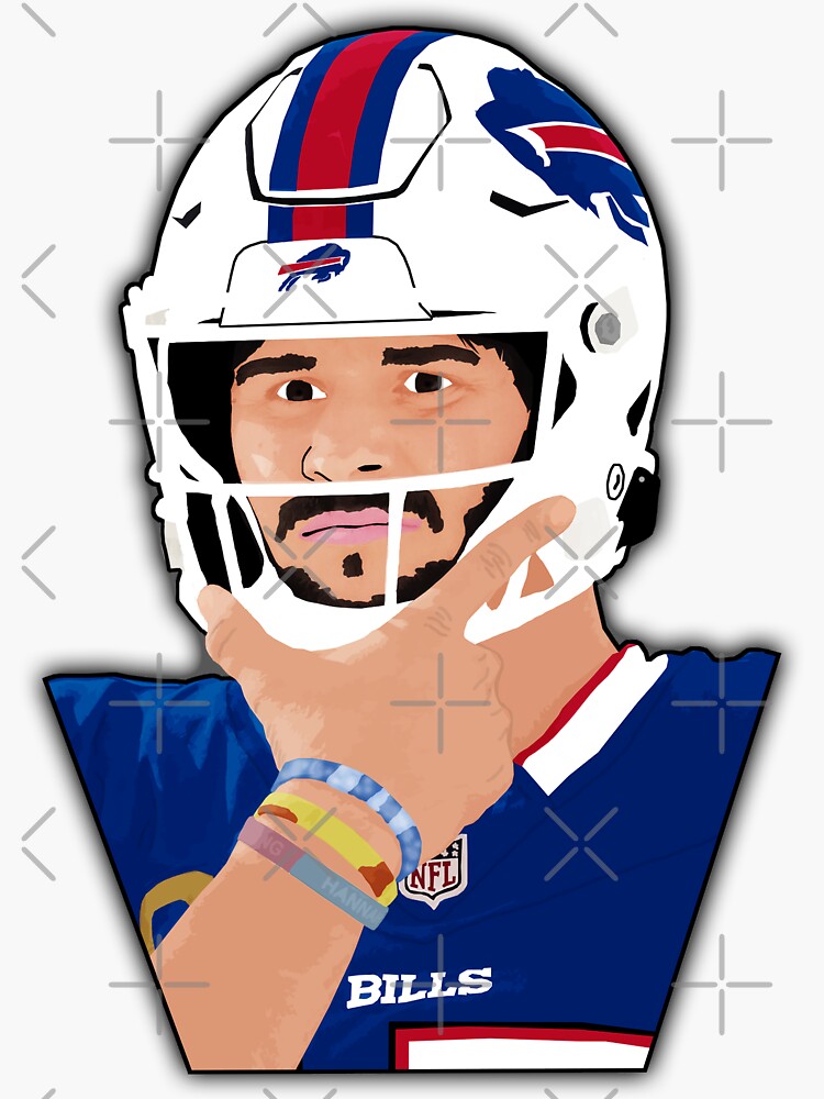 "Josh Allen thinking face emoji" Sticker for Sale by Autumn8389 | Redbubble