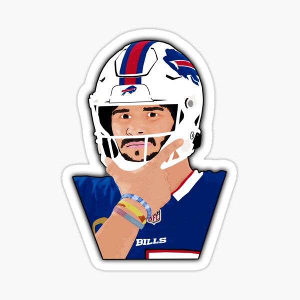 "Josh Allen thinking face emoji" Sticker for Sale by Autumn8389 | Redbubble