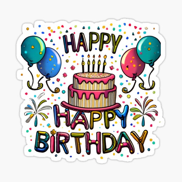 "Happy Birthday , hbd " Sticker for Sale by ratchawoot | Redbubble