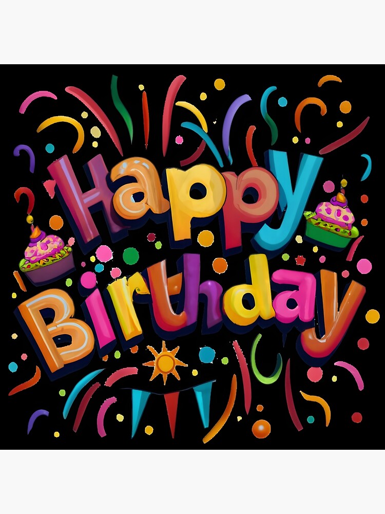 "Happy Birthday , hbd" Art Print for Sale by ratchawoot | Redbubble