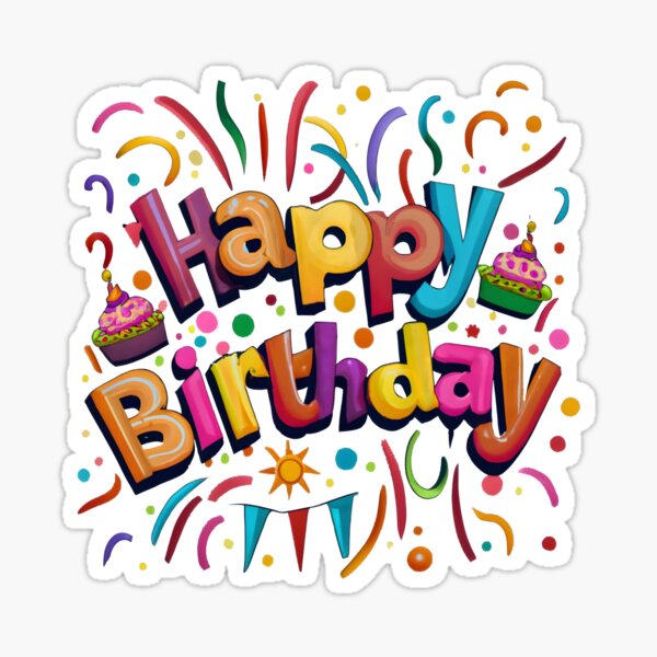 "Happy Birthday , hbd" Sticker for Sale by ratchawoot | Redbubble